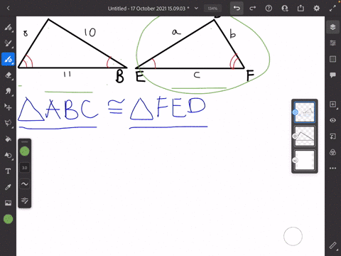 SOLVED:In Exercises 1 to 4, consider the congruent triangles shown ...
