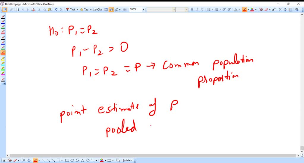 SOLVED: Why do we use a pooled estimate of the population proportion ...