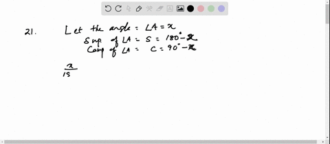 SOLVED:The ratio of an angle to its supplement is 3: 7 . Find the ratio of the angle to its ...