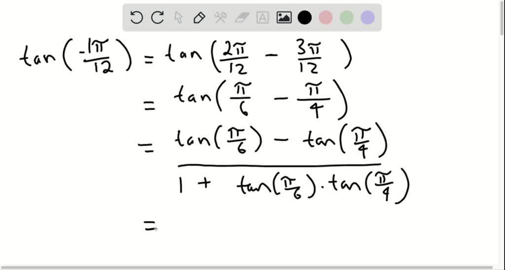 Solved 1 12 Use An Addition Or Subtraction Formula To Find The Exact