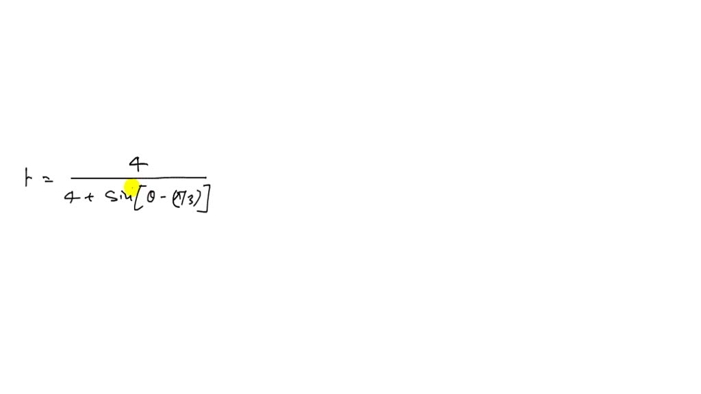 SOLVED:Use a graphing utility to graph the rotated conic. r=(4)/(4+sin[θ-(π/ 3)])