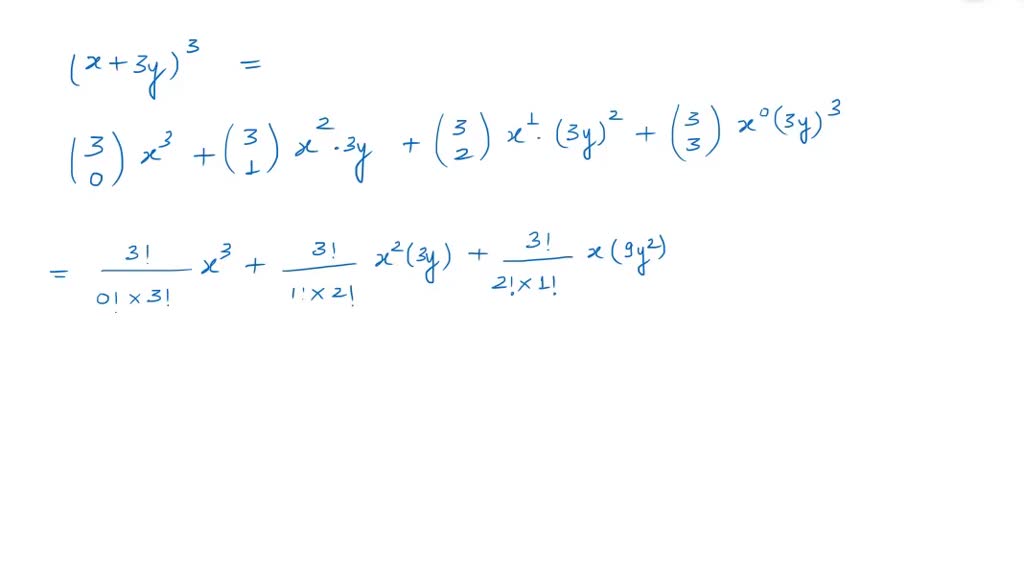 SOLVED:Use the Binomial Theorem to expand each binomial and express the ...
