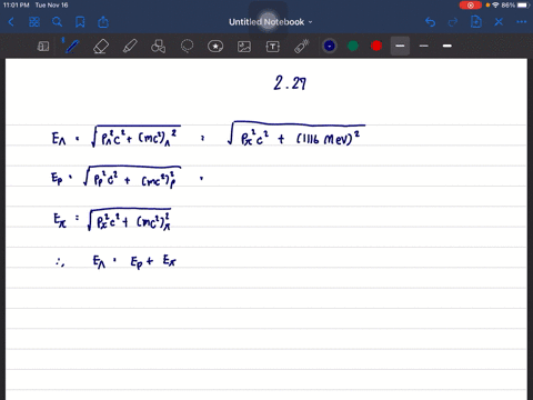 SOLVED: A lambda particle (Λ) decays into a proton and a pion, Λ→p+π, and it is observed that ...