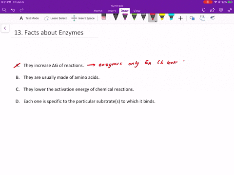 SOLVED:Which of the following is not true about enzymes: a. They ...
