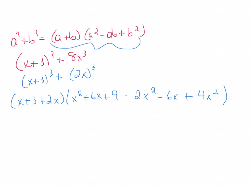 ⏩SOLVED:Factor completely using the sums and differences of cubes… | Numerade