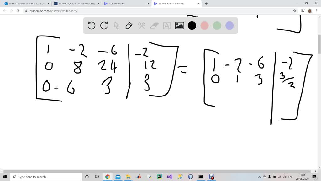 Use the Gauss-Jordan method to solve each system