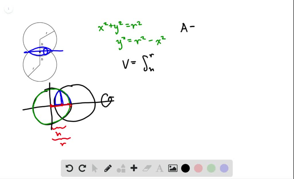 Find the volume common to two spheres of radius r with centers that are ...