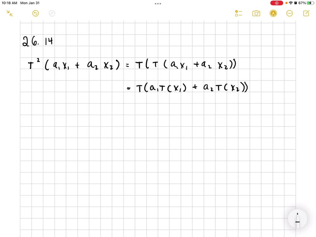 SOLVED:Prove that the given transformation is a linear transformation, using the definition (or ...
