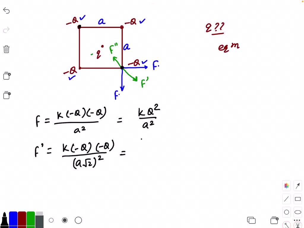 SOLVED:Four charges equal to -Q are placed at the four corners of a ...