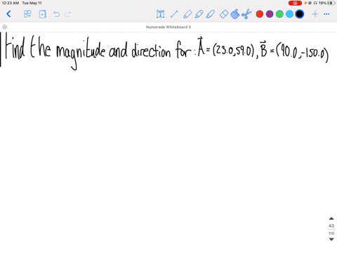 SOLVED:Find the magnitude and direction of each of the following vectors, which are given in ...
