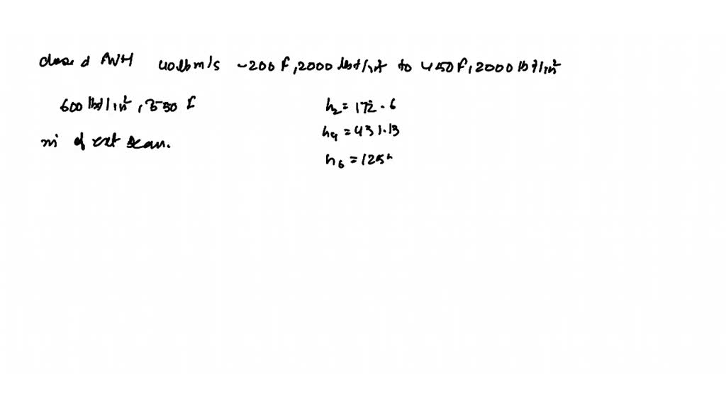 A closed FWH in a regenerative steam power cycle heats 40 lbm / s of ...