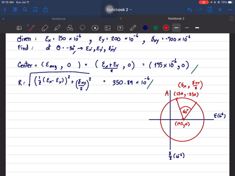 Solve Prob. 7.19, using Mohr's circle. | Numerade