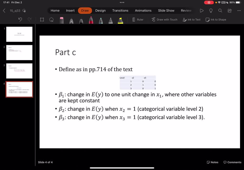 Consider a regression study involving a dependent variable y, a quantitative independent ...