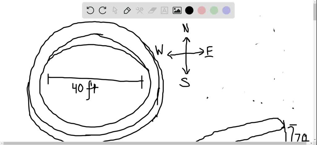 SOLVED:A swimming pool is circular with a 40-f t diameter. The depth is ...
