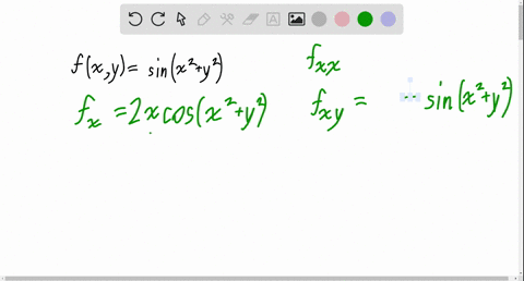 SOLVED:Calculate all four second-order partial derivatives and check that fx y=fy x . Assume the ...