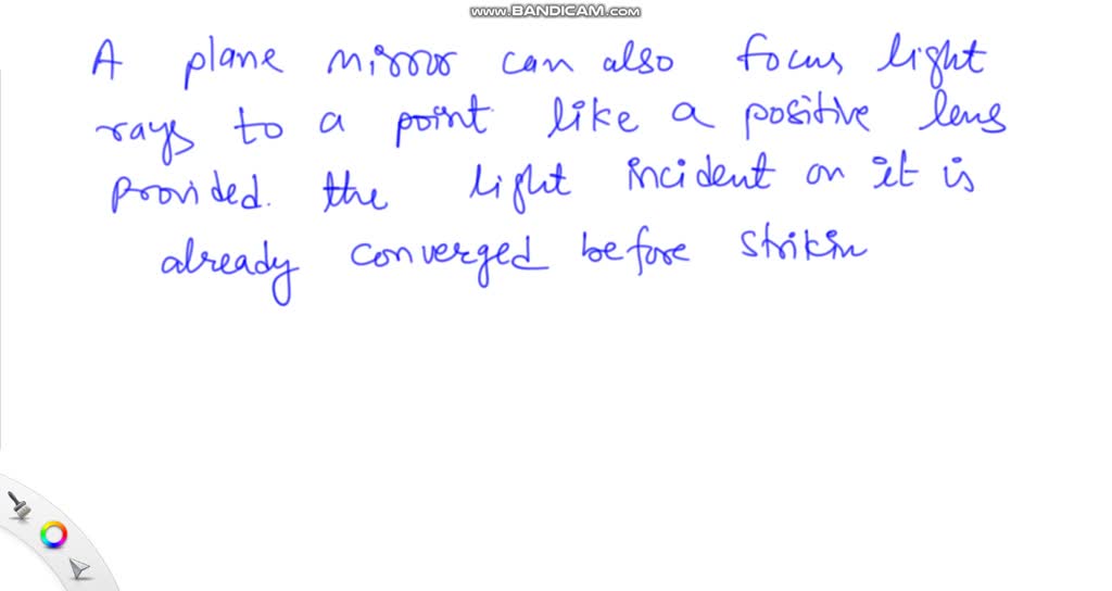 SOLVED Can A Plane Mirror Focus Light Rays To A Point Like A Positive SOLVED Can A Plane Mirror Focus Light Rays To A Point Like A Positive