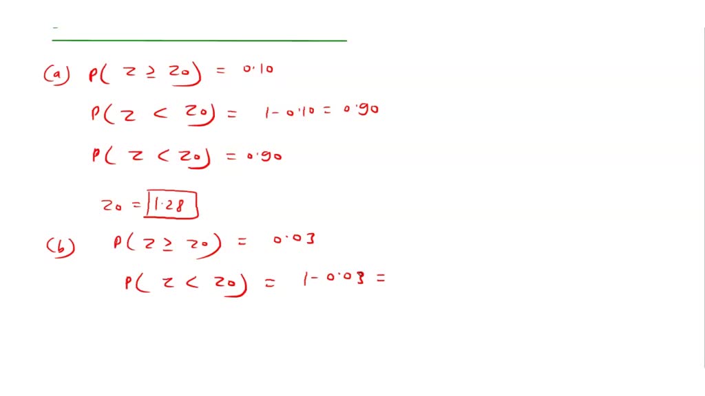 SOLVED: Suppose Z is a standard normal random variable. Draw an appropriate diagram and then ...