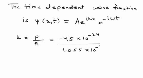 SOLVED:An electron is moving as a free particle in the -x -direction with momentum that has ...