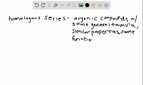 SOLVED:Tell what is meant by a homologous series and illustrate your ...