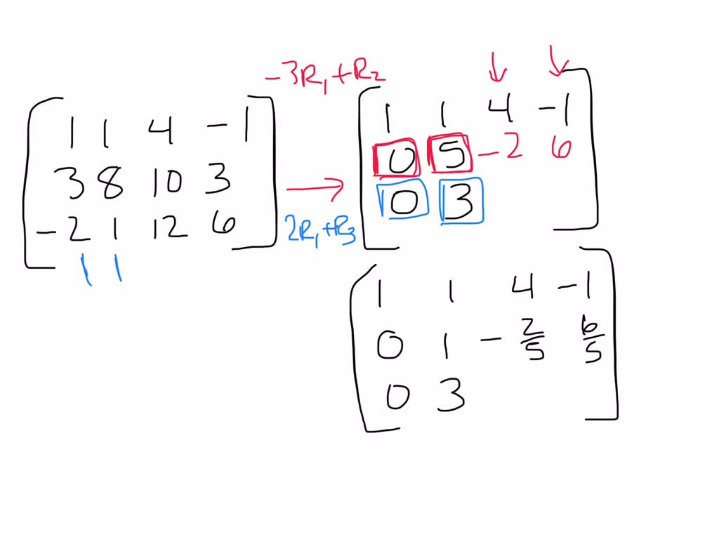 SOLVED: In Exercises 33-40, fill in the blank(s) using elementary row operations to form a row ...
