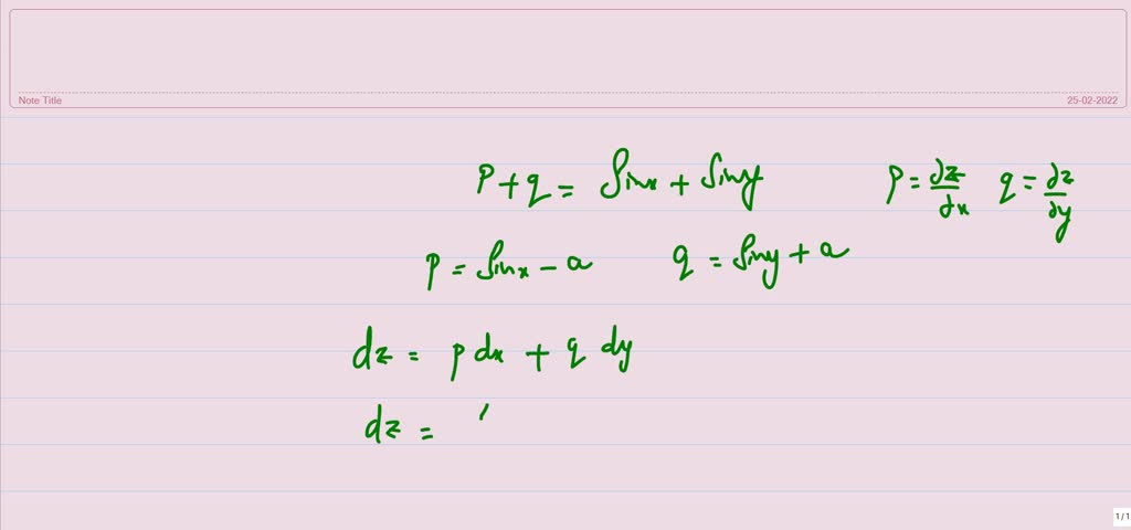 p+q=sinx+siny [Madras 1993, Karnataka 1993 ] | Numerade