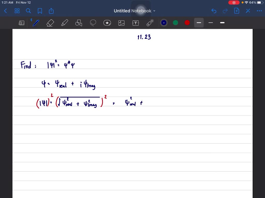 ⏩SOLVED:When a quantum wave function Ψis complex (with both real and… | Numerade