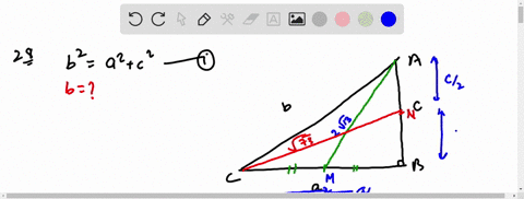 SOLVED:The medians of a right triangle that are drawn from the vertices of the acute angles have ...