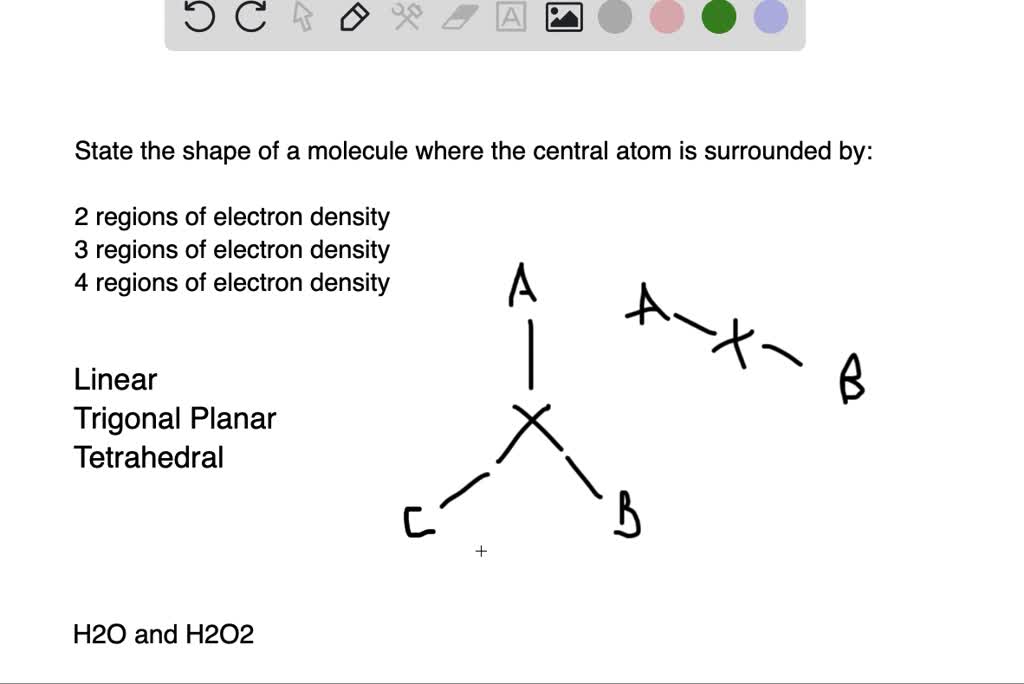 SOLVED: State the shape of a molecule whose central atom is surrounded ...