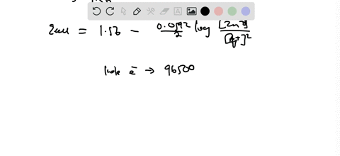SOLVED: For a given electrochemical system to be described by equations ...
