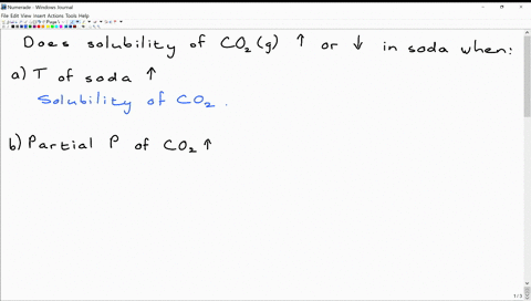 SOLVED:Indicate whether the solubility of carbon dioxide gas in soda ...