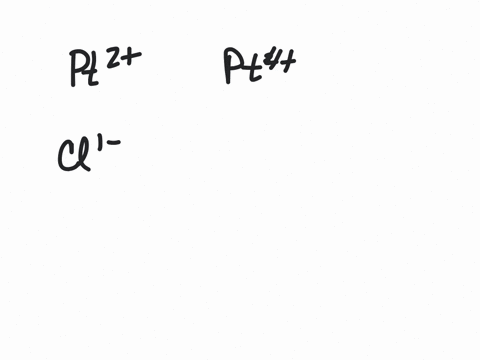 SOLVED:Platinum is a transition element and forms Pt^2+ and Pt^4+ ions ...