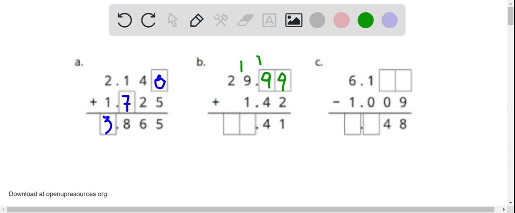SOLVED:Complete the calculations so that each shows the correct sum or ...