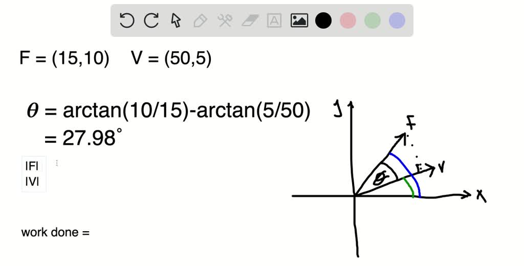 SOLVED:Force vectors: For the force vector 𝐅 and vector 𝐯 given, find ...