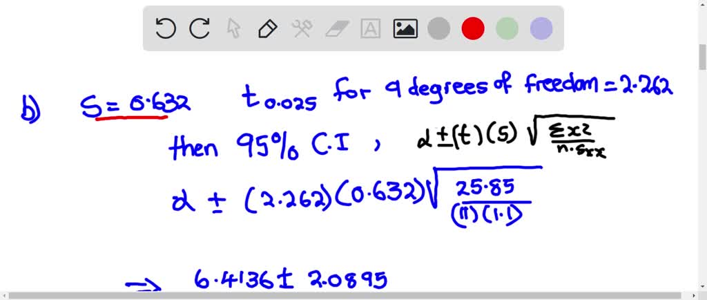 ⏩SOLVED:The 95 percent confidence interval for the regression… | Numerade