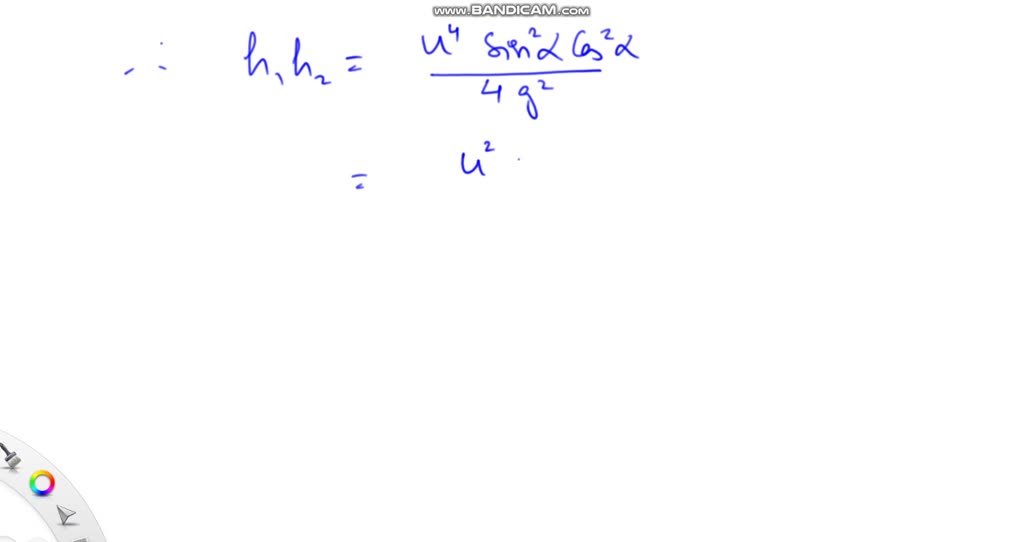 Two particles are projected from the same point with same speed u at angles of projection αand ...
