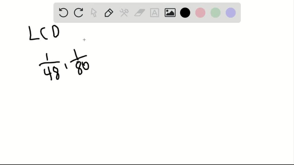 Find the least common denominator (LCD) for fractions with the given ...
