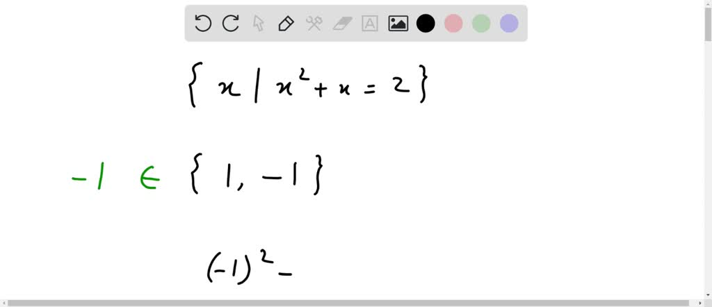SOLVED:Determine whether each pair of sets is equal. {x |x^2+x=2},{1,-1}