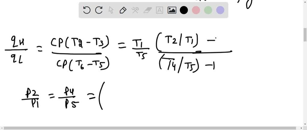 SOLVED:The formula for the COP assuming cold air properties is given ...