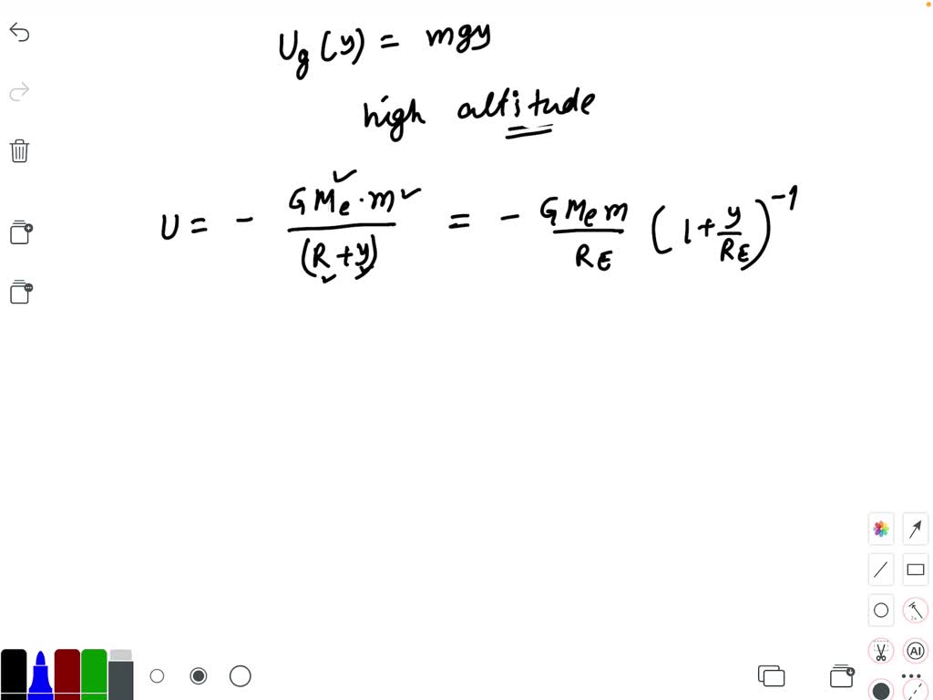 SOLVED:Can the expression for gravitational potential energy Ug(y)=m g ...