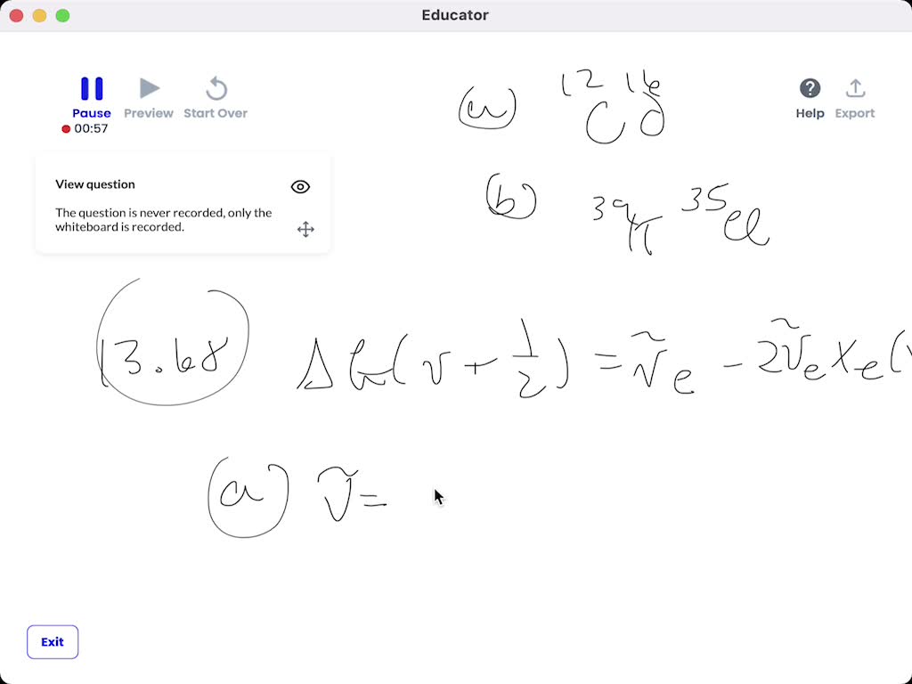 SOLVED: (a) From the average of the second differences of the R-branch ...