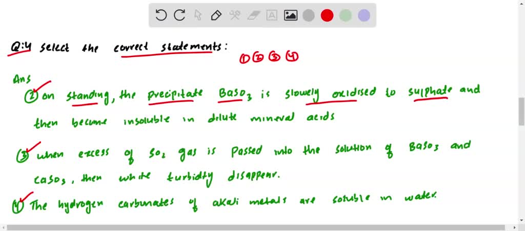 SOLVED:Select the correct statement(s): (1) White ppt. of BaSO3 and ...