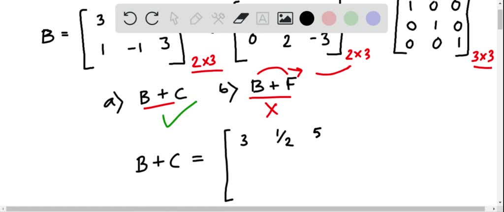SOLVED:Matrix Operations The matrices A, B, C, D, E, F, G and H are defined as follows. A=[ 2 -5 ...