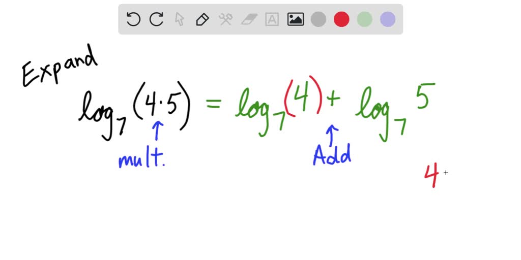 SOLVED:Use the properties of logarithms to express each logarithm as a ...