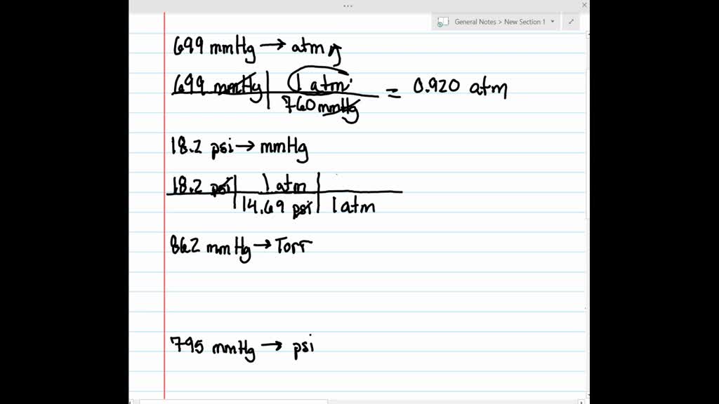 SOLVED Make The Indicated Pressure Conversions A 699 Mm Hg To SOLVED Make The Indicated Pressure Conversions A 699 Mm Hg To