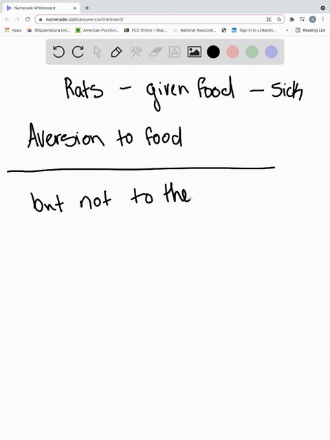 SOLVED:Taste-aversion research showed that when rats get sick after ...