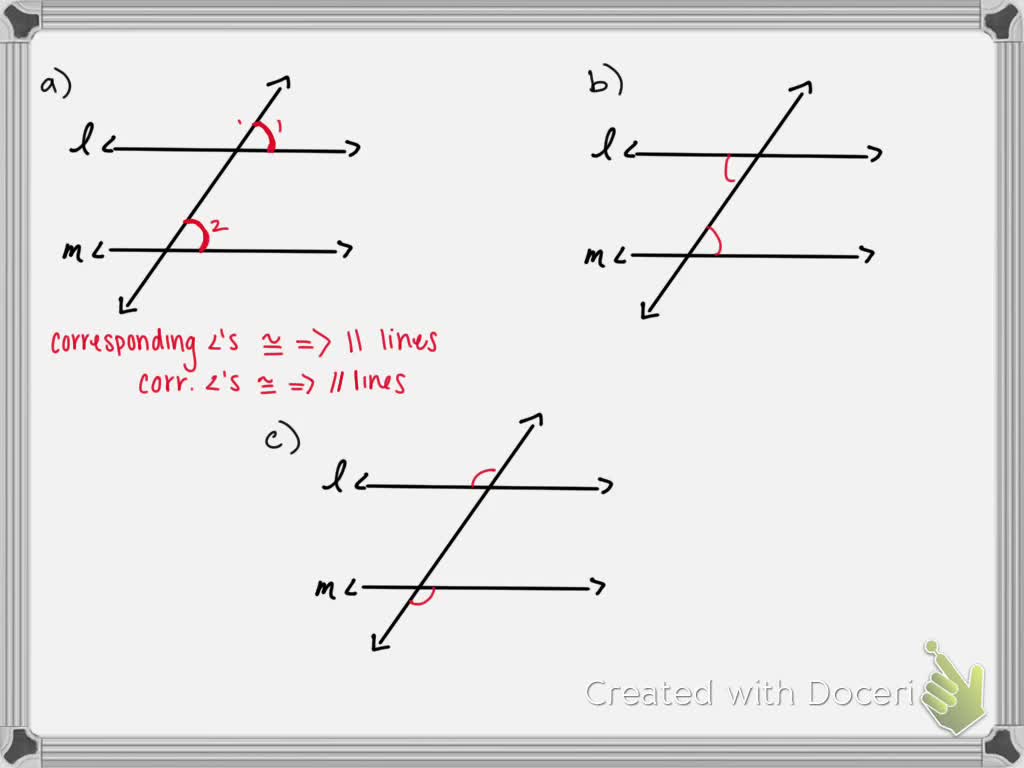 SOLVED:If certain pairs of angles in the diagram are given to be ...