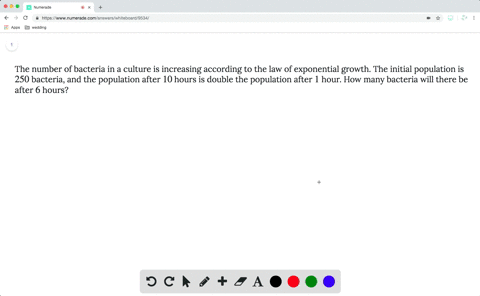 SOLVED:The number of bacteria in a culture is increasing according to ...