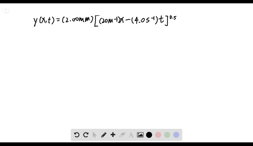 What Is The Velo Of The Wave Given By The Equatio SolvedLib