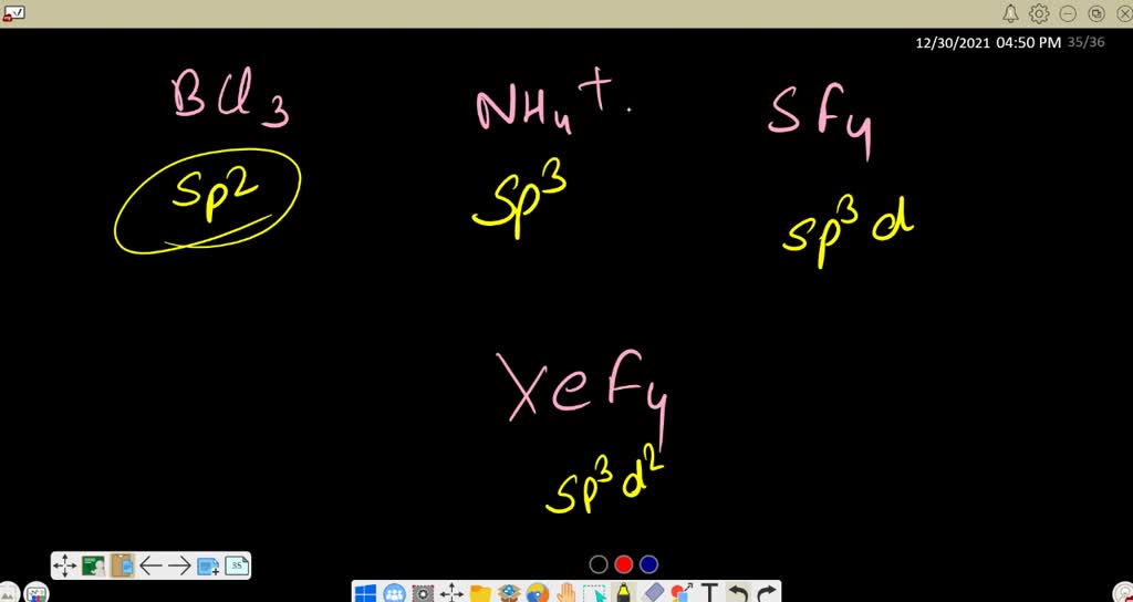 Predict the hybridization of orbitals required in (a) BCl3, (b) NH4 ...