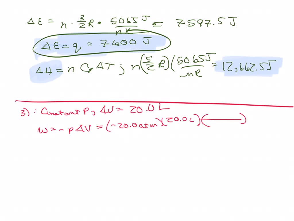 Consider a sample containing 2.00 moles of a monatomic ideal gas that ...
